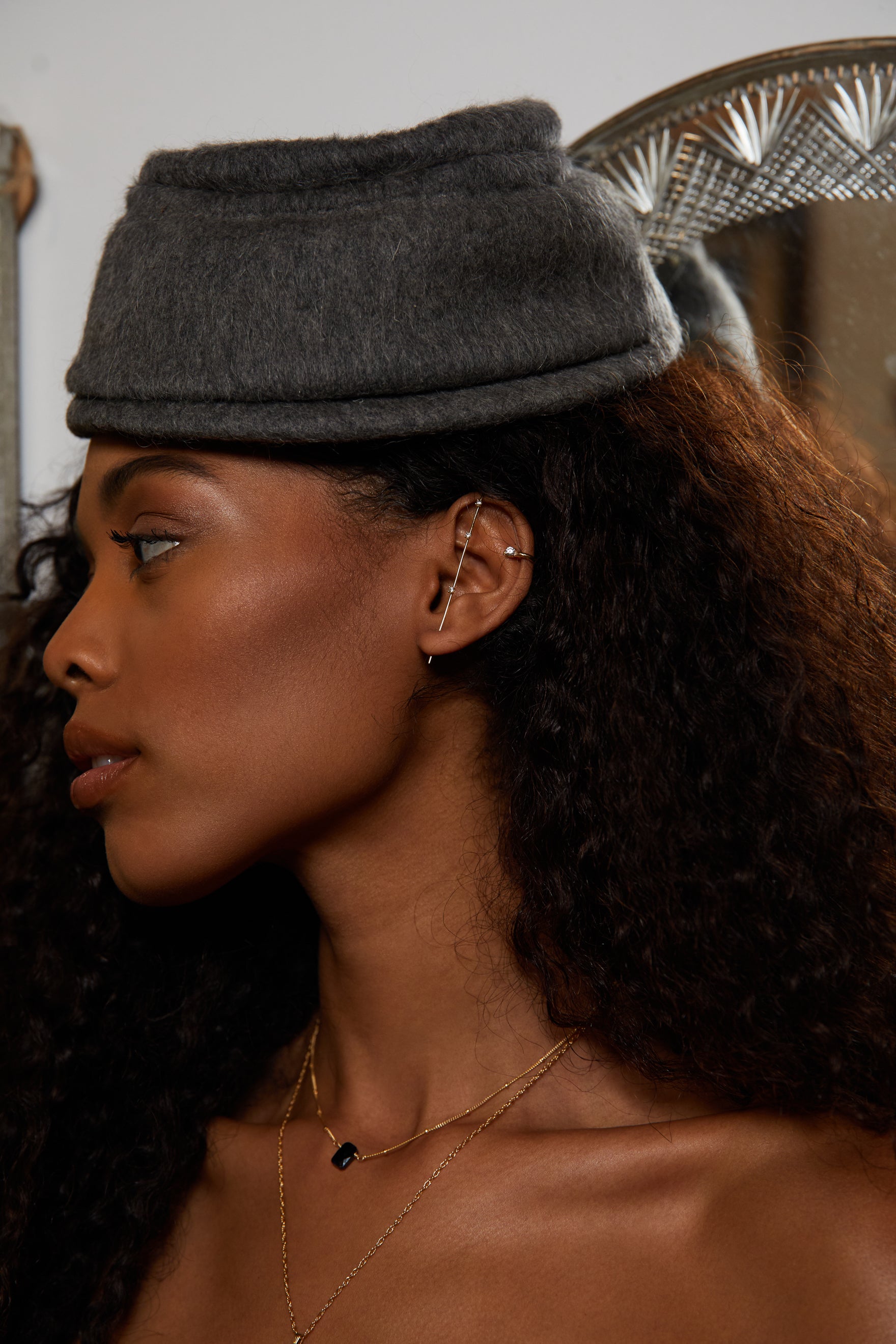 Gia Bar Pin Ear Cuff, Gold – Natalie B. Jewelry