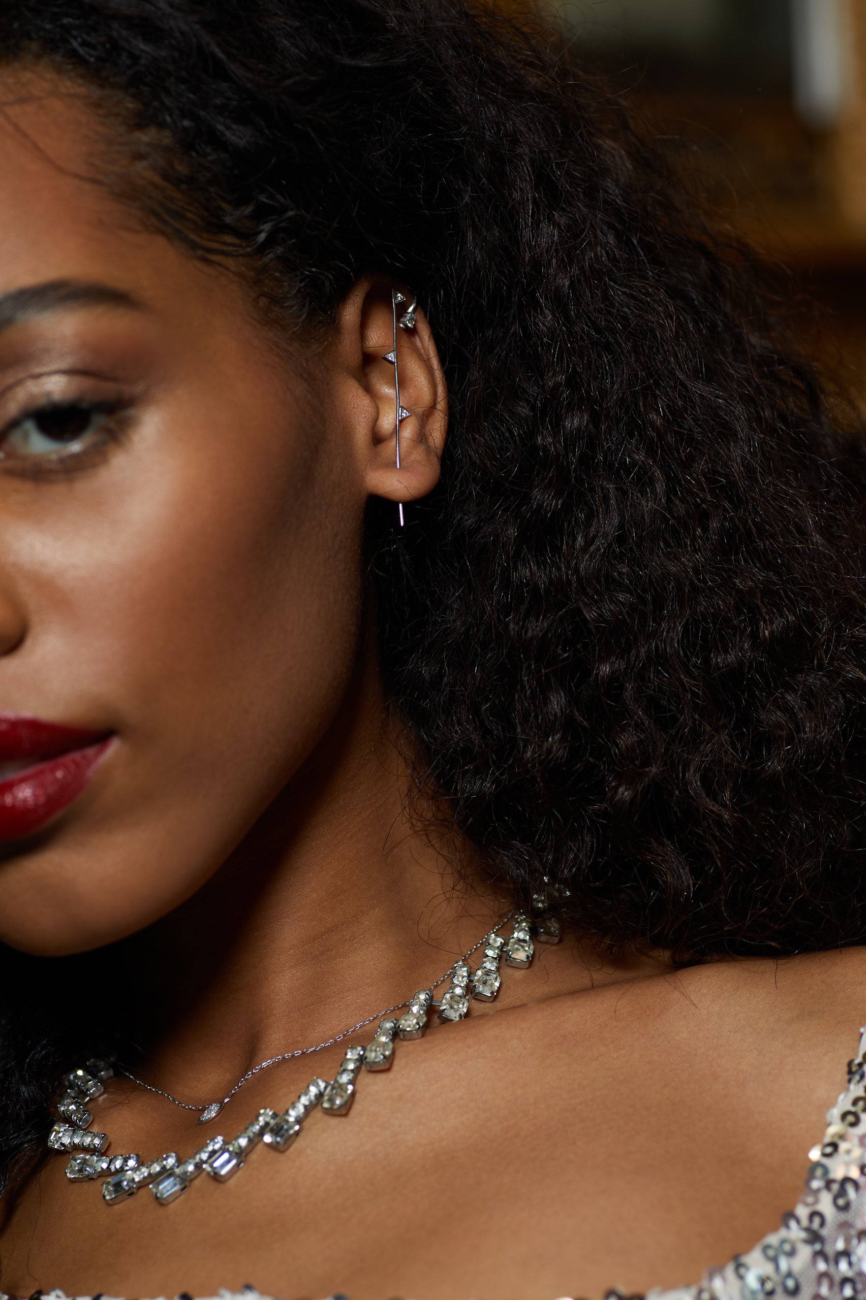 Gio Bar Pin Ear Cuff, Silver – Natalie B. Jewelry