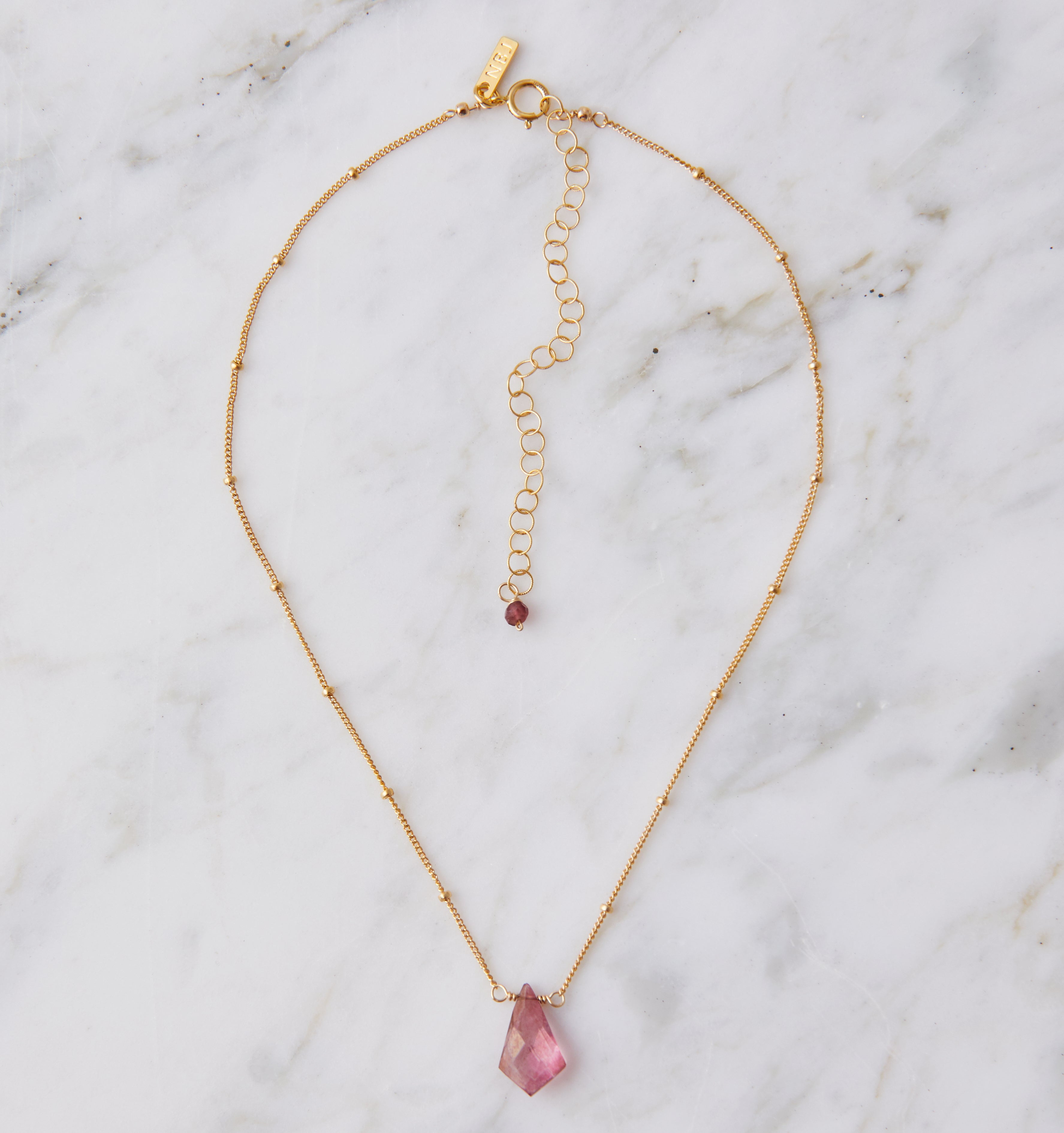 Stone Drop Choker, Pink Mystic Quartz – Natalie B. Jewelry